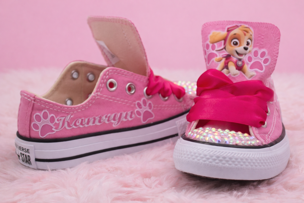 Paw Patrol Skye shoes- Paw Patrol Skye bling Converse-Girls Paw Patrol ...