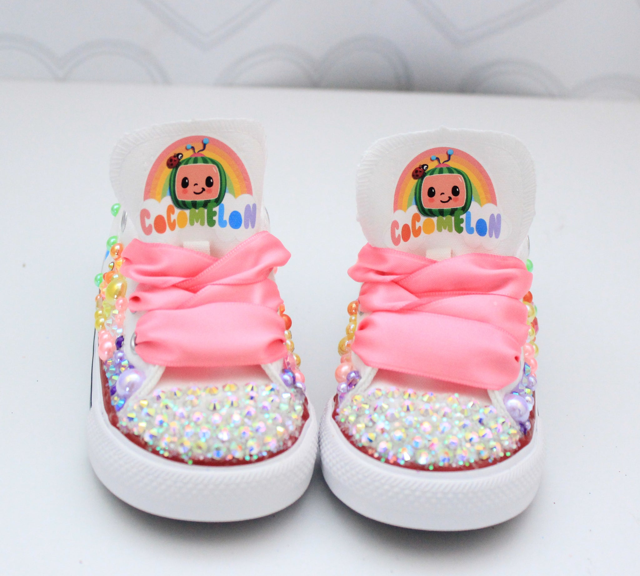 Cocomelon shoes- Cocomelon bling Converse-Girls Cocomelon Shoes-Cocome ...