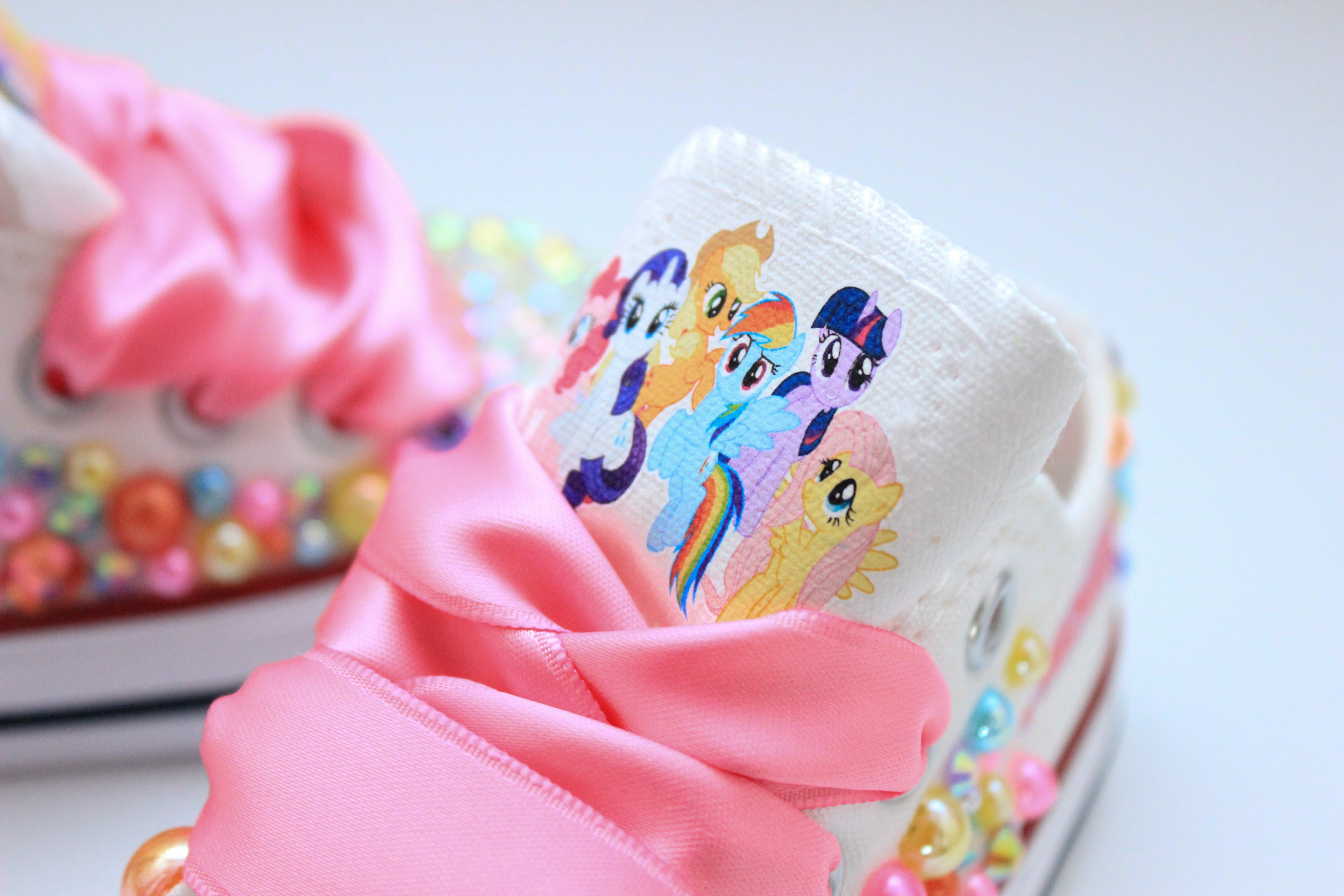 My little pony shoes- My little pony bling Converse-Girls My little po ...
