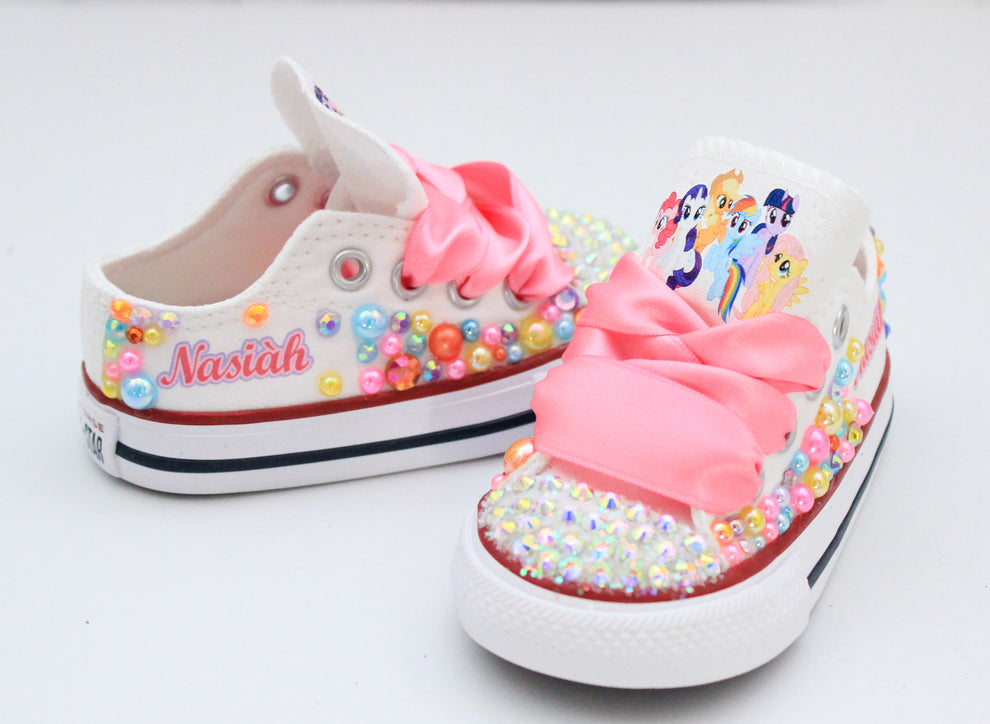 My little pony shoes- My little pony bling Converse-Girls My little po ...