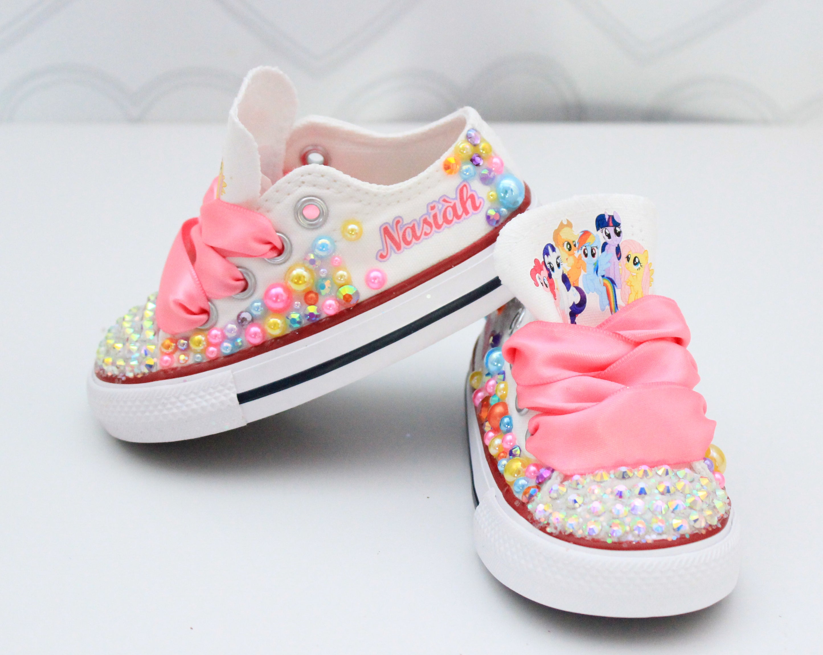 My little pony shoes- My little pony bling Converse-Girls My little po ...