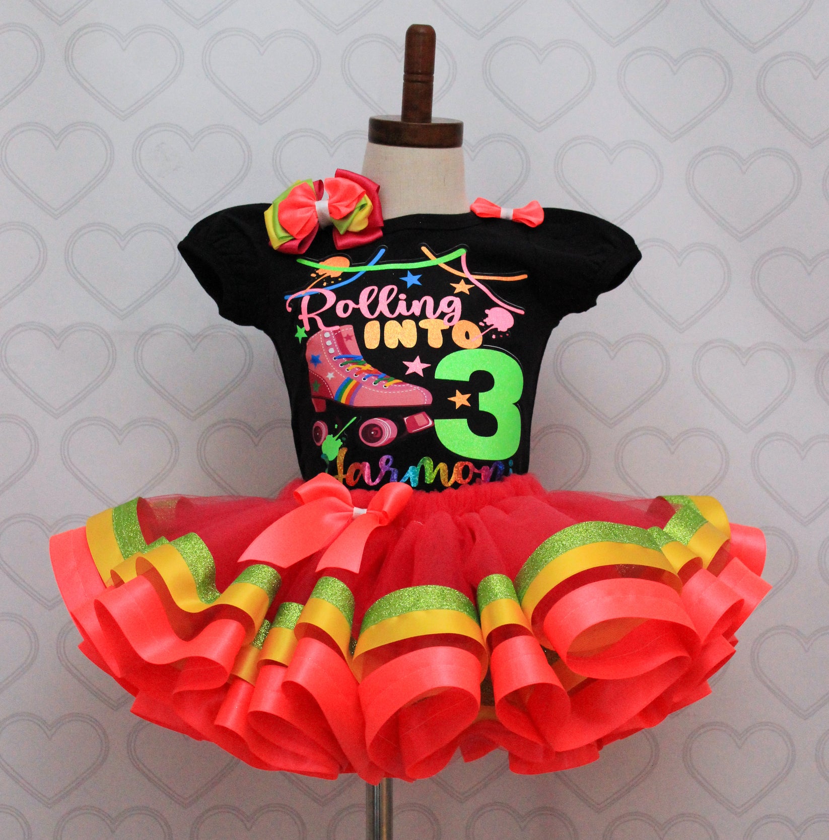 Roller skate tutu set- Roller skate outfit-Roller skate dress-Roller s ...