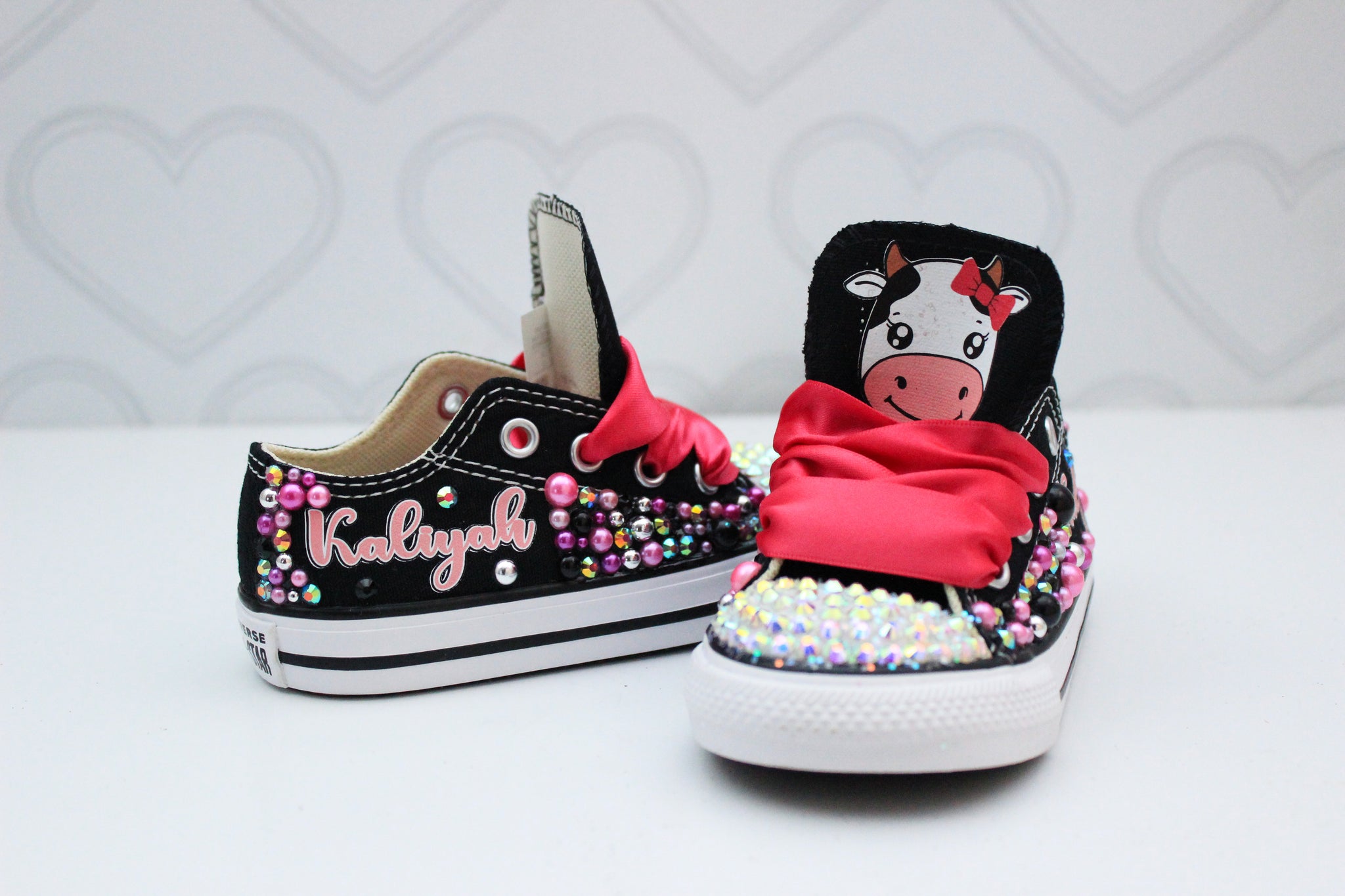 Cow shoes- Cow bling Converse-Cow converse shoes-Farm shoes – Pink Toes ...