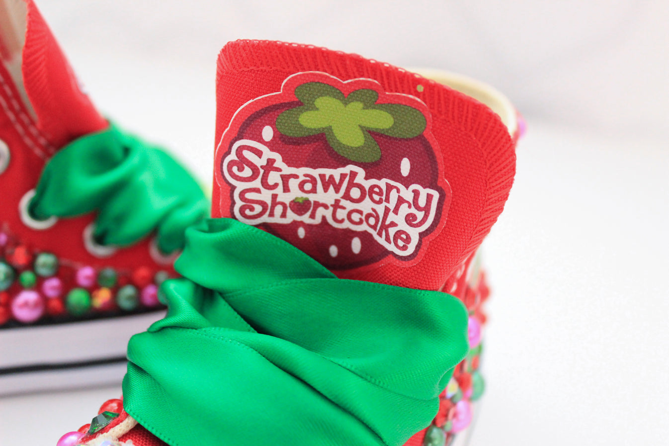 Strawberry Shortcake shoes- Strawberry shortcake bling Converse-Girls ...