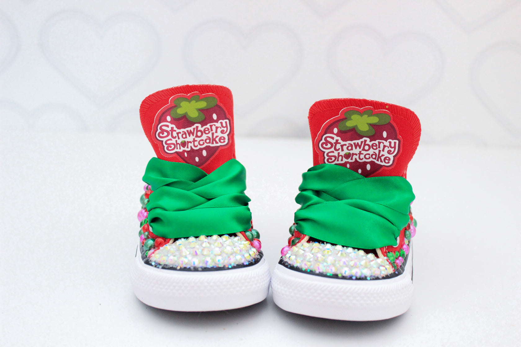 Strawberry Shortcake shoes- Strawberry shortcake bling Converse-Girls ...