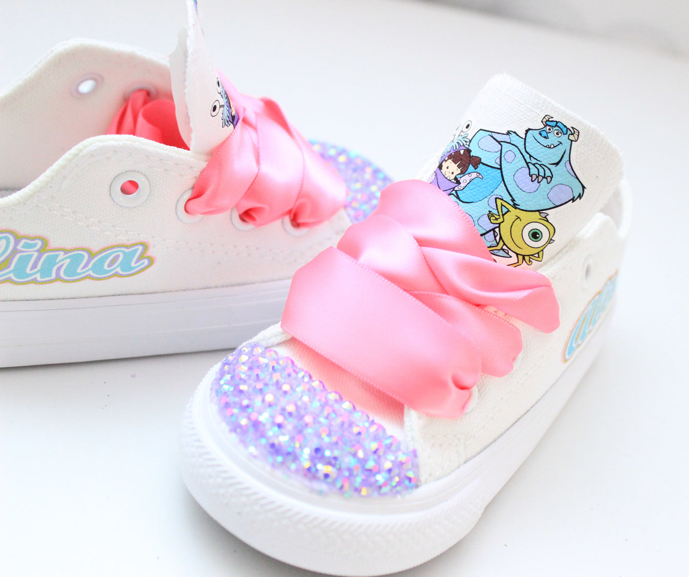 Monster inc shoes- Monster inc bling Converse-Girls Monster inc Shoes ...