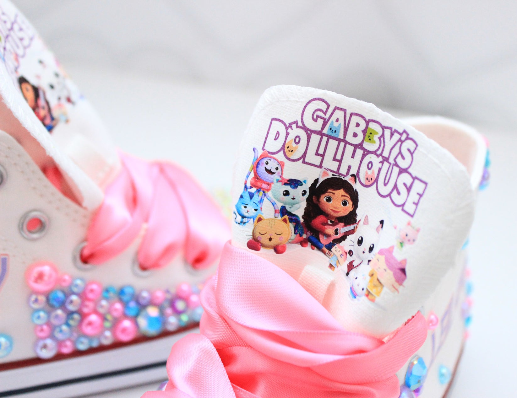 Gabby's dollhouse shoes-Gabby's dollhouse bling Converse-Girls Gabby's ...
