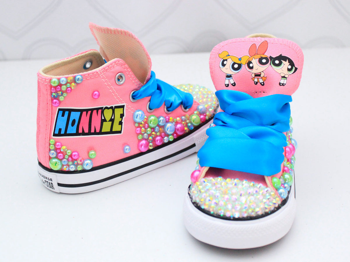 Powerpuff girls shoes- Powerpuff girls bling Converse-Girls Powerpuff ...