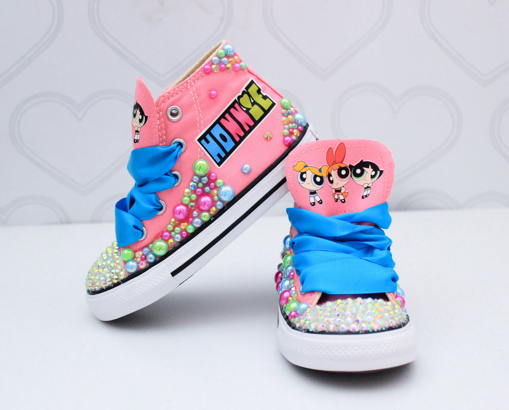 Powerpuff girls shoes- Powerpuff girls bling Converse-Girls Powerpuff ...