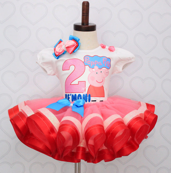 Peppa the Pig tutu set-Peppa the Pig outfit-Peppa the Pig dress-Peppa ...