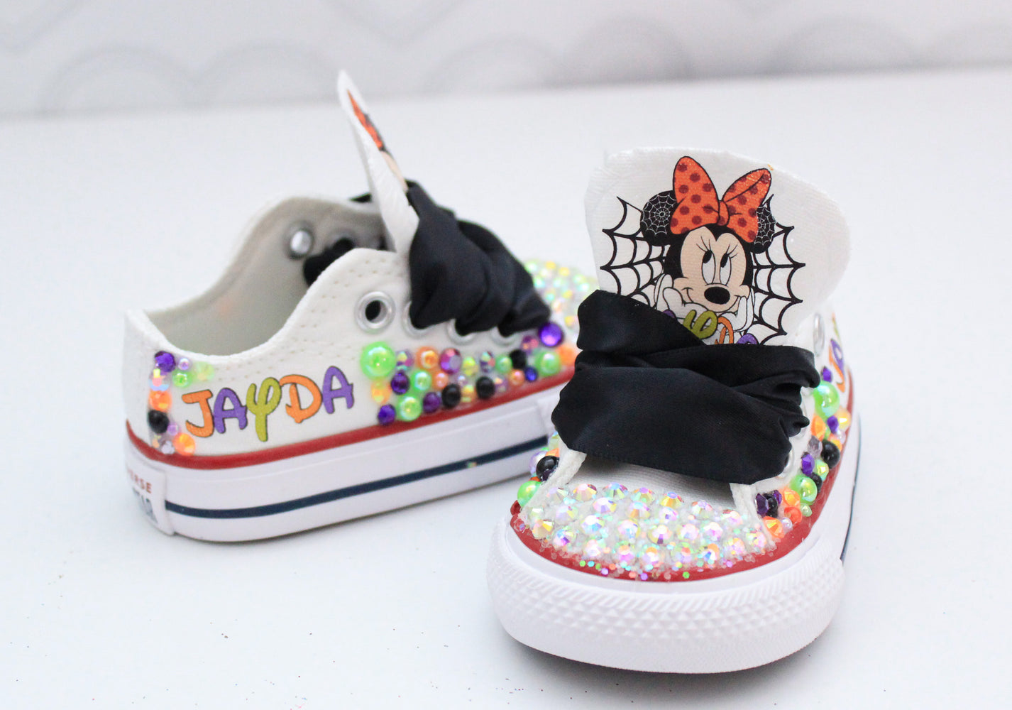 Minnie Mouse shoes- Minnie Mouse bling Converse-Girls Minnie Mouse hal ...