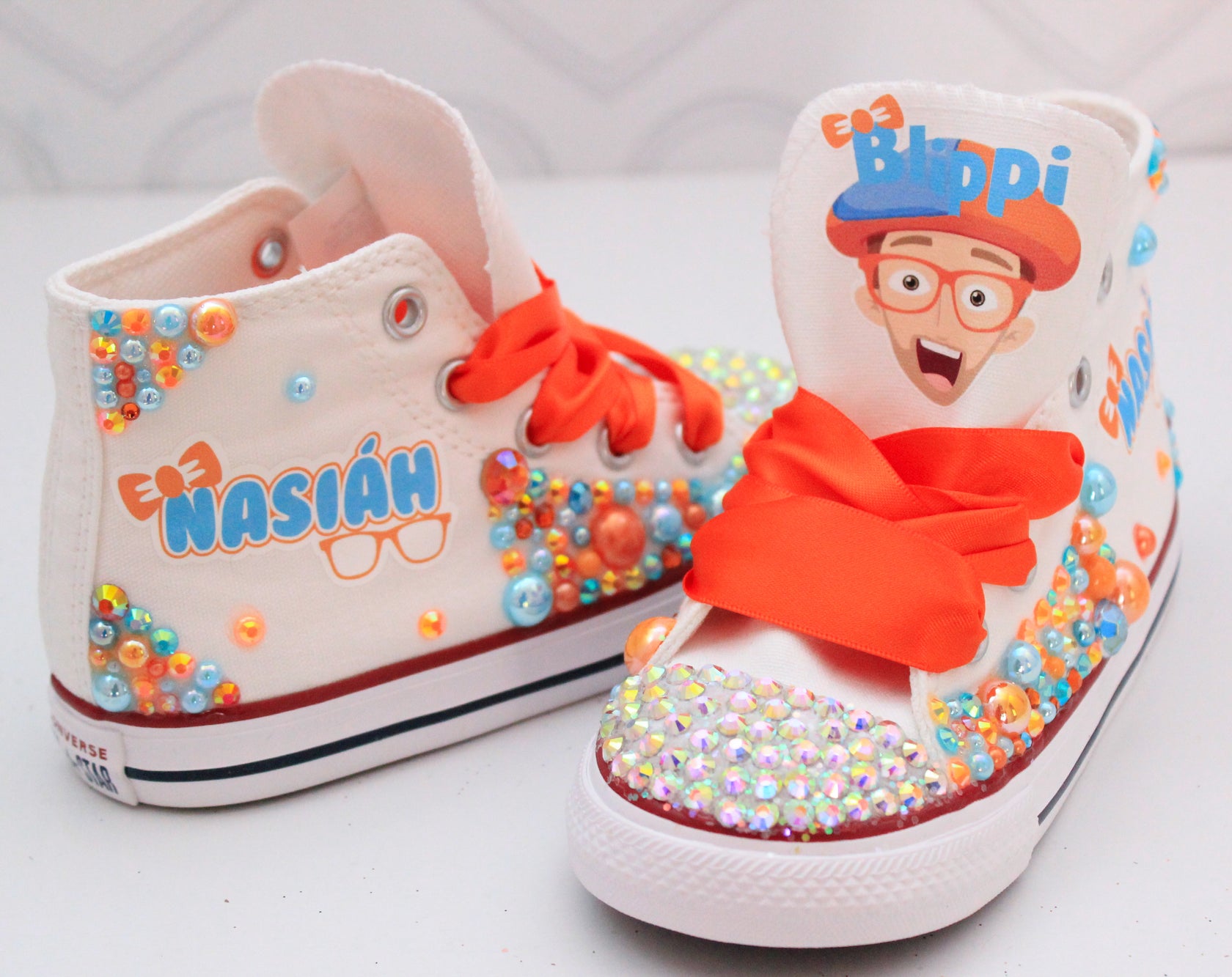 Blippi shoes- Blippi bling Converse-Girls Blippi Shoes-Blippi Converse ...