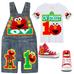 Elmo Overalls-Elmo Birthday Overalls-Elmo Birthday outfit – Pink Toes ...
