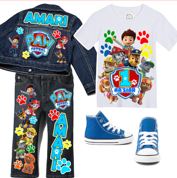 Nickelodeon/Nick Jr(Boys Denim Sets) – Pink Toes & Hair Bows