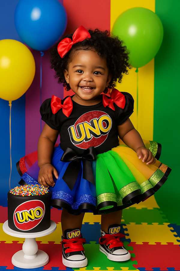 Uno Tutu set- Uno outfit-Uno dress- Uno tutu – Pink Toes & Hair Bows