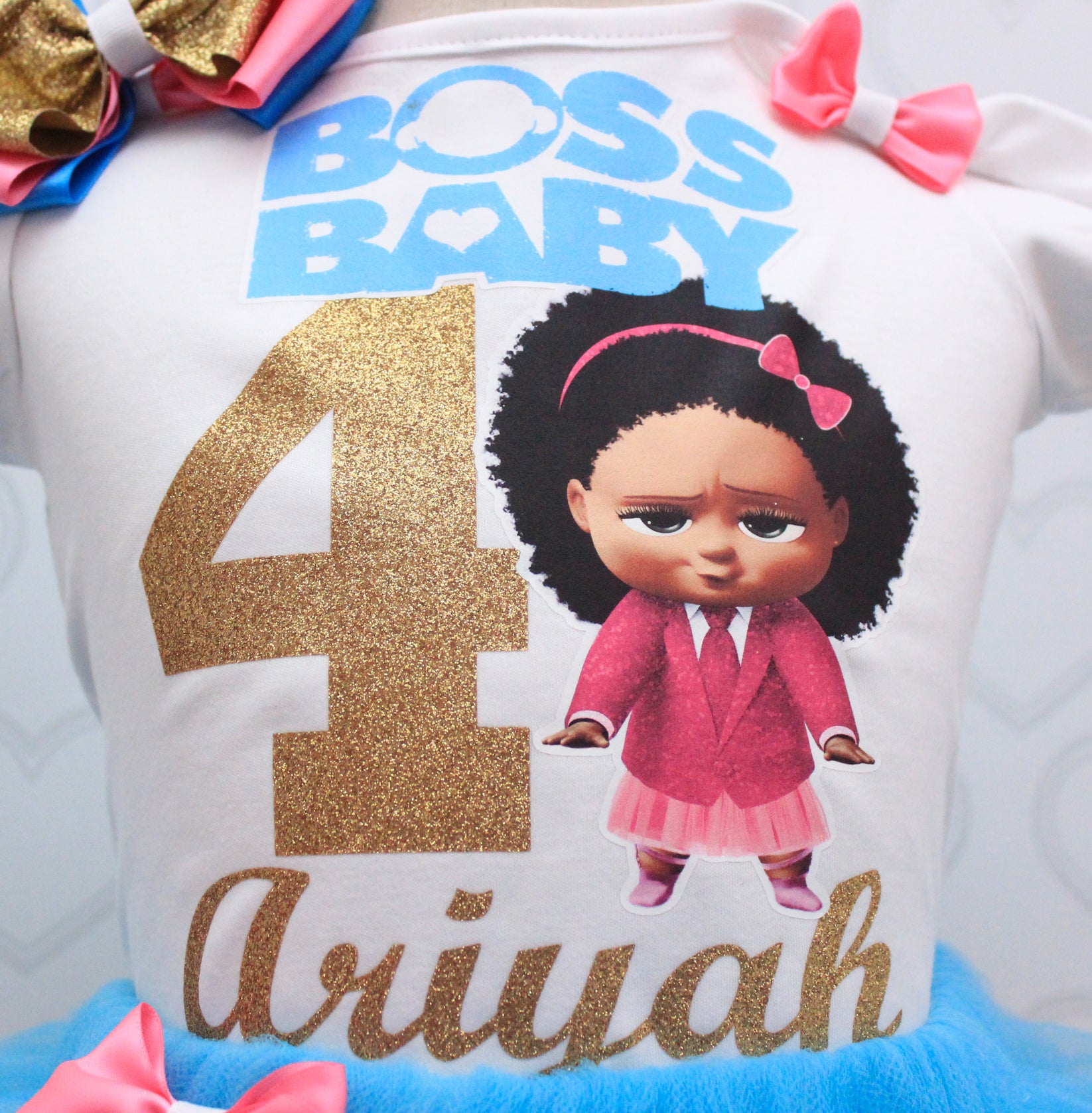 Boss Baby tutu set-Boss Baby outfit-Boss Baby dress – Pink Toes & Hair Bows