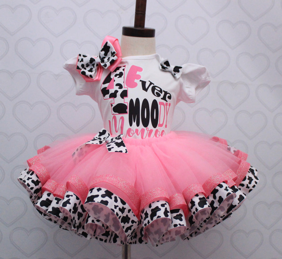 Cow tutu set-Cow outfit-Cow birthday outfit- cow birthday-4-Ever MOOdy ...