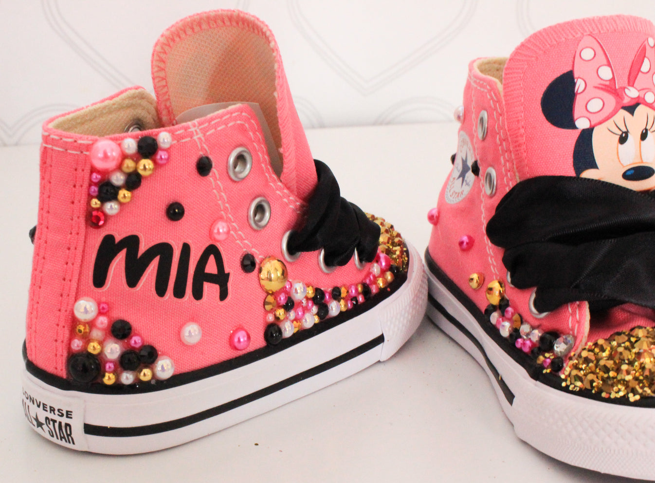 Minnie shoes- Minnie bling Converse-Girls Minnie Shoes – Pink Toes ...
