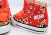 Elmo shoes- Elmo bling Converse-Girls elmo Shoes-sesame street shoes ...