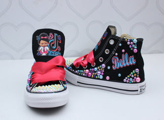 Tik tok shoes- Tik tok bling Converse-Girls Tik tok Shoes-Tik tok Conv ...