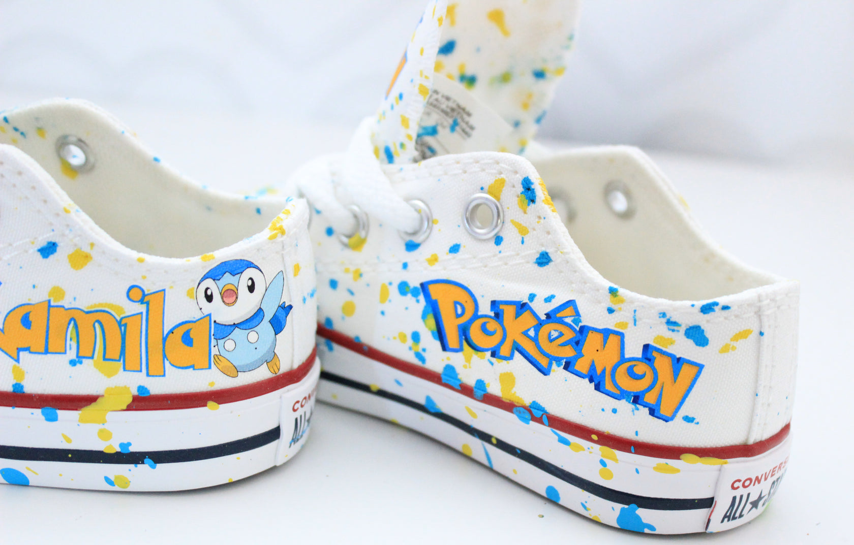 Pokemon shoes- Pokemon Converse-Boys Pokemon Shoes – Pink Toes & Hair Bows