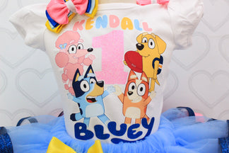 Bluey tutu set-Bluey outfit-Bluey dress-bluey birthday – Pink Toes ...