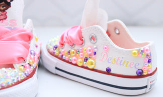 Boss Baby shoes- Boss baby bling Converse-Girls Boss baby Shoes-boss b ...
