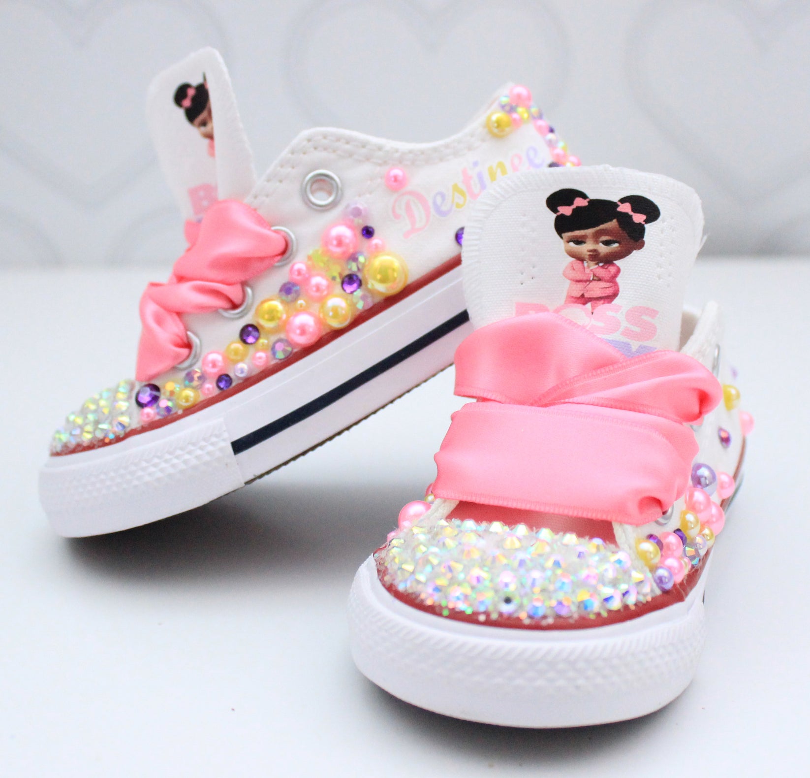 Boss Baby shoes- Boss baby bling Converse-Girls Boss baby Shoes-boss b ...