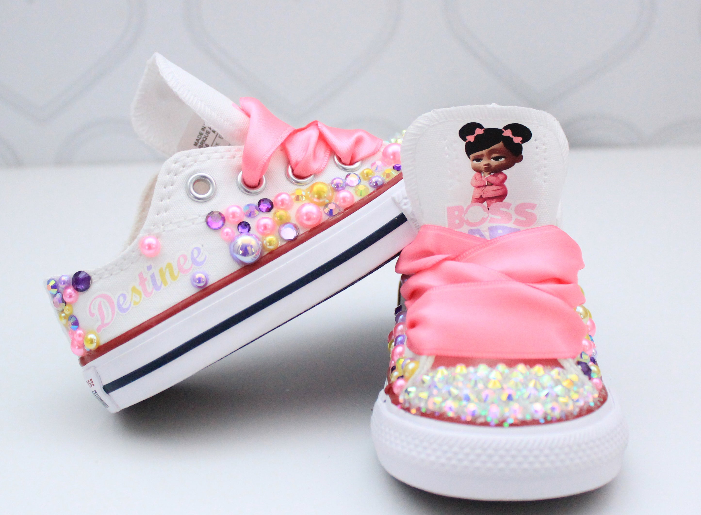 Boss Baby shoes- Boss baby bling Converse-Girls Boss baby Shoes-boss b ...