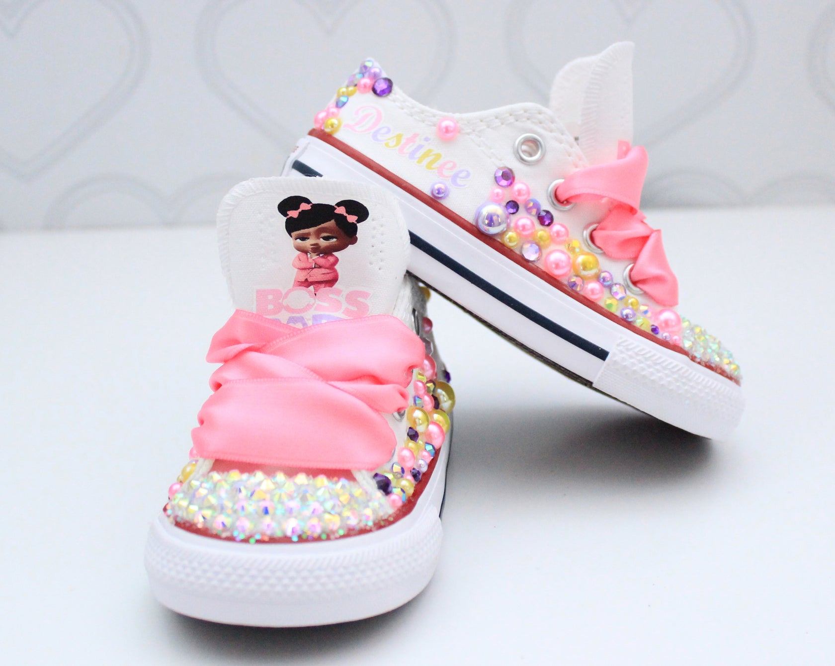 Boss Baby shoes- Boss baby bling Converse-Girls Boss baby Shoes-boss b ...