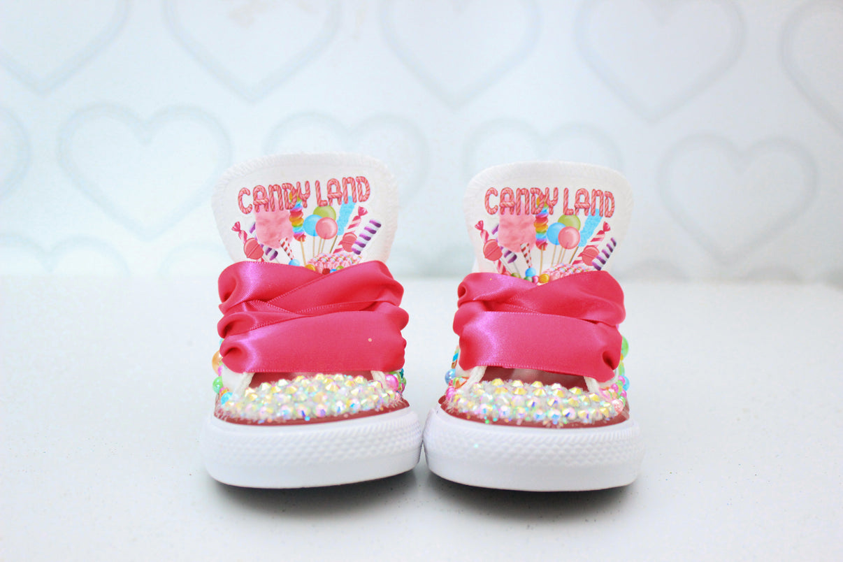 Candy Land shoes- Candy Land bling Converse-Girls Candy Land Shoes-Can ...