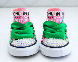 Watermelon shoes- watermelon bling Converse-Girls watermelon Shoes-wat ...