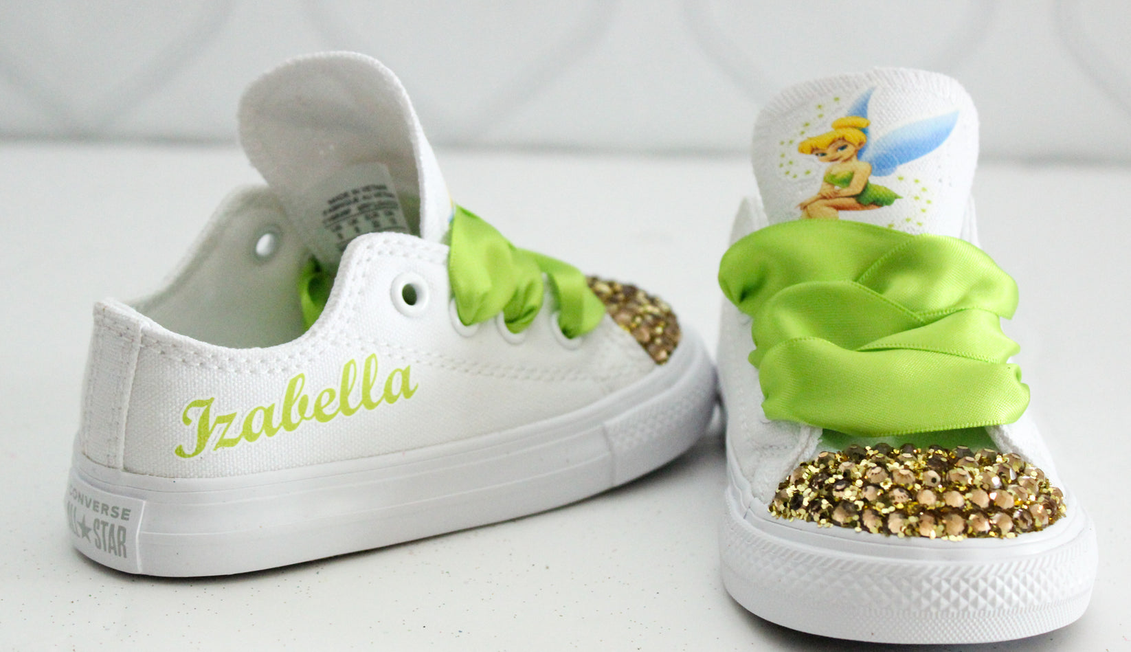 Tinkerbell shoes- Tinkerbell Converse-Girls Tinkerbell Shoes – Pink ...