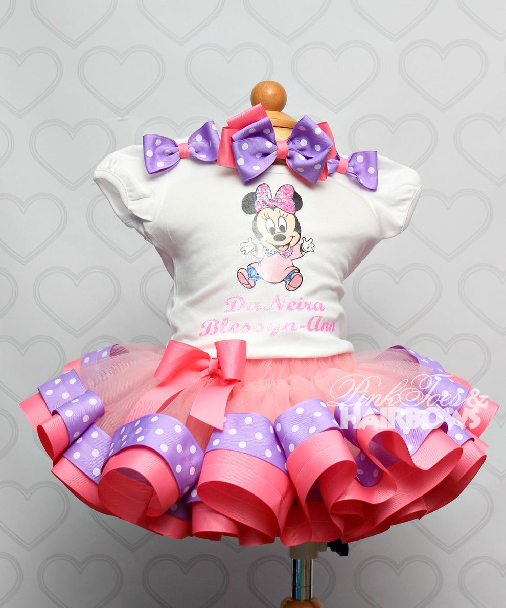 Mouse Tutu set- mouse outfit- mouse birthday outfit – Pink Toes & Hair Bows