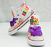Barney shoes- Barney bling Converse-Girls Barney Shoes- Barney Convers ...