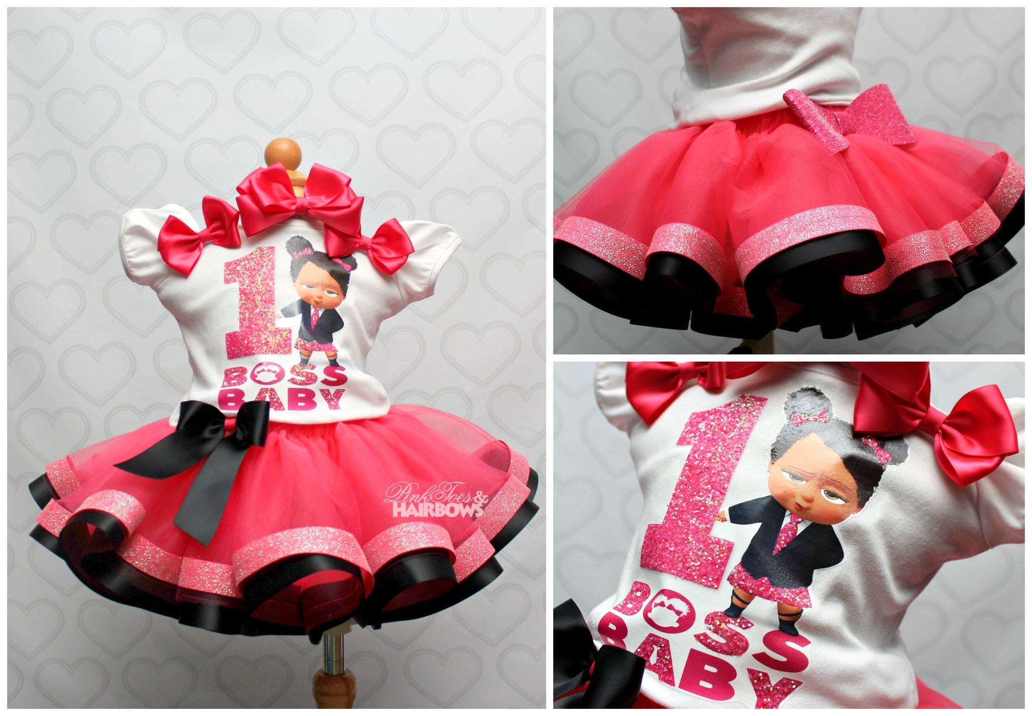 Boss Baby tutu set-Boss Baby outfit-Boss Baby dress – Pink Toes & Hair Bows