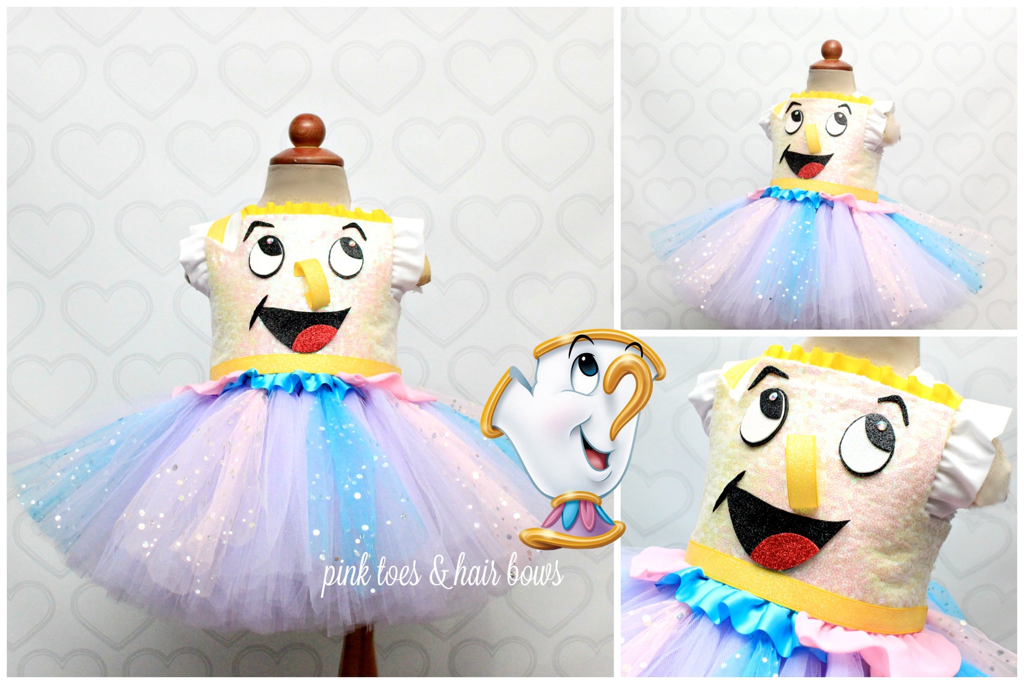 Beauty and the beast Chip tutu Dress-Chip costume-chip tutu dress-Chip ...