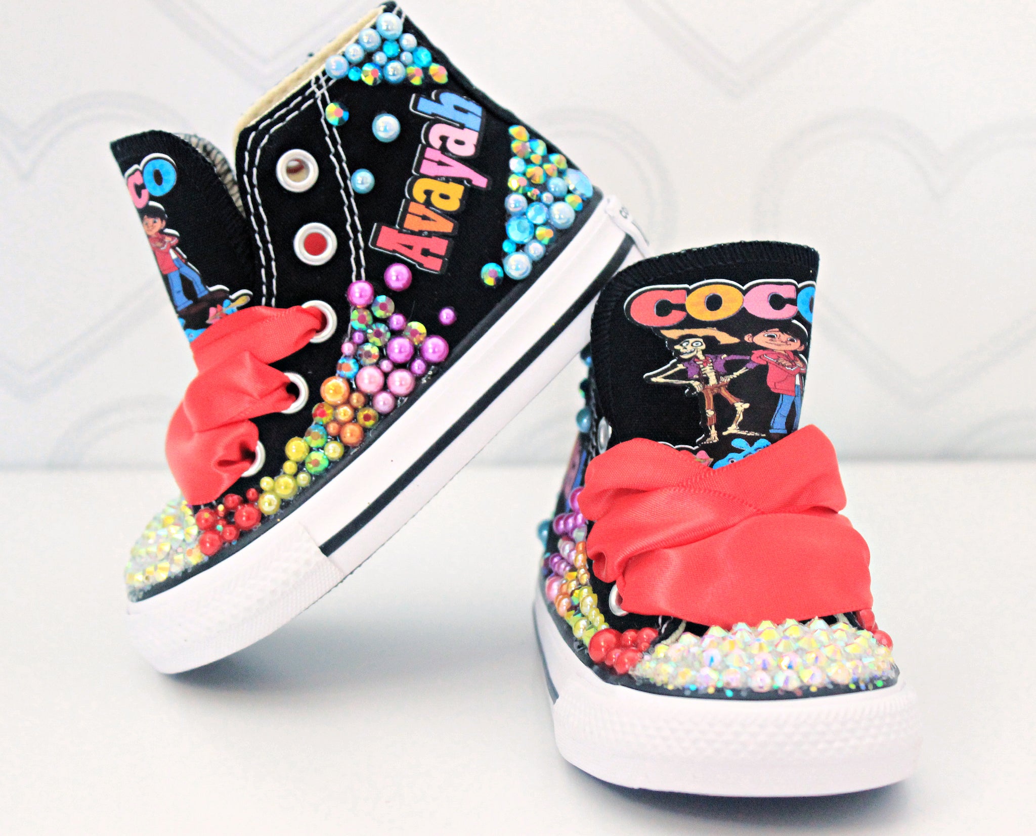 Coco shoes- Coco bling Converse-Girls coco Shoes-Coco Converse – Pink ...