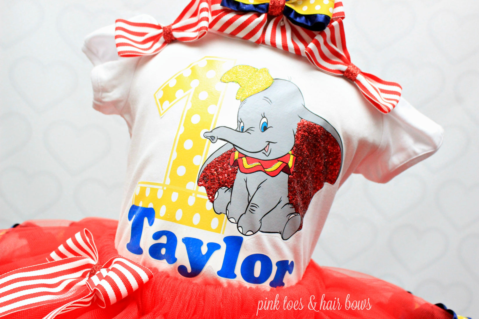 Dumbo tutu set-Dumbo outfit-Dumbo dress-Dumbo tutu – Pink Toes & Hair Bows