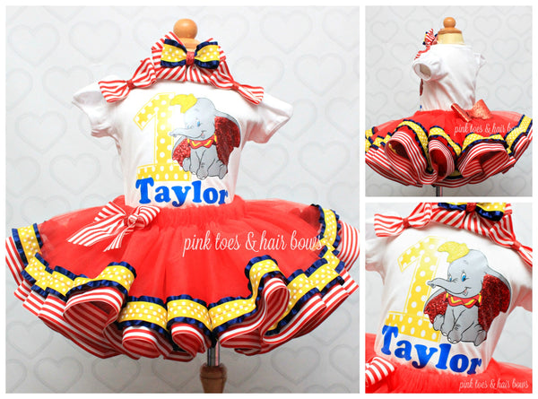Dumbo tutu set-Dumbo outfit-Dumbo dress-Dumbo tutu – Pink Toes & Hair Bows