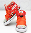 Elmo shoes- Elmo bling Converse-Girls elmo Shoes-sesame street shoes ...