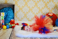 Elmo Sesame Street Infant tutu Set – Pink Toes & Hair Bows