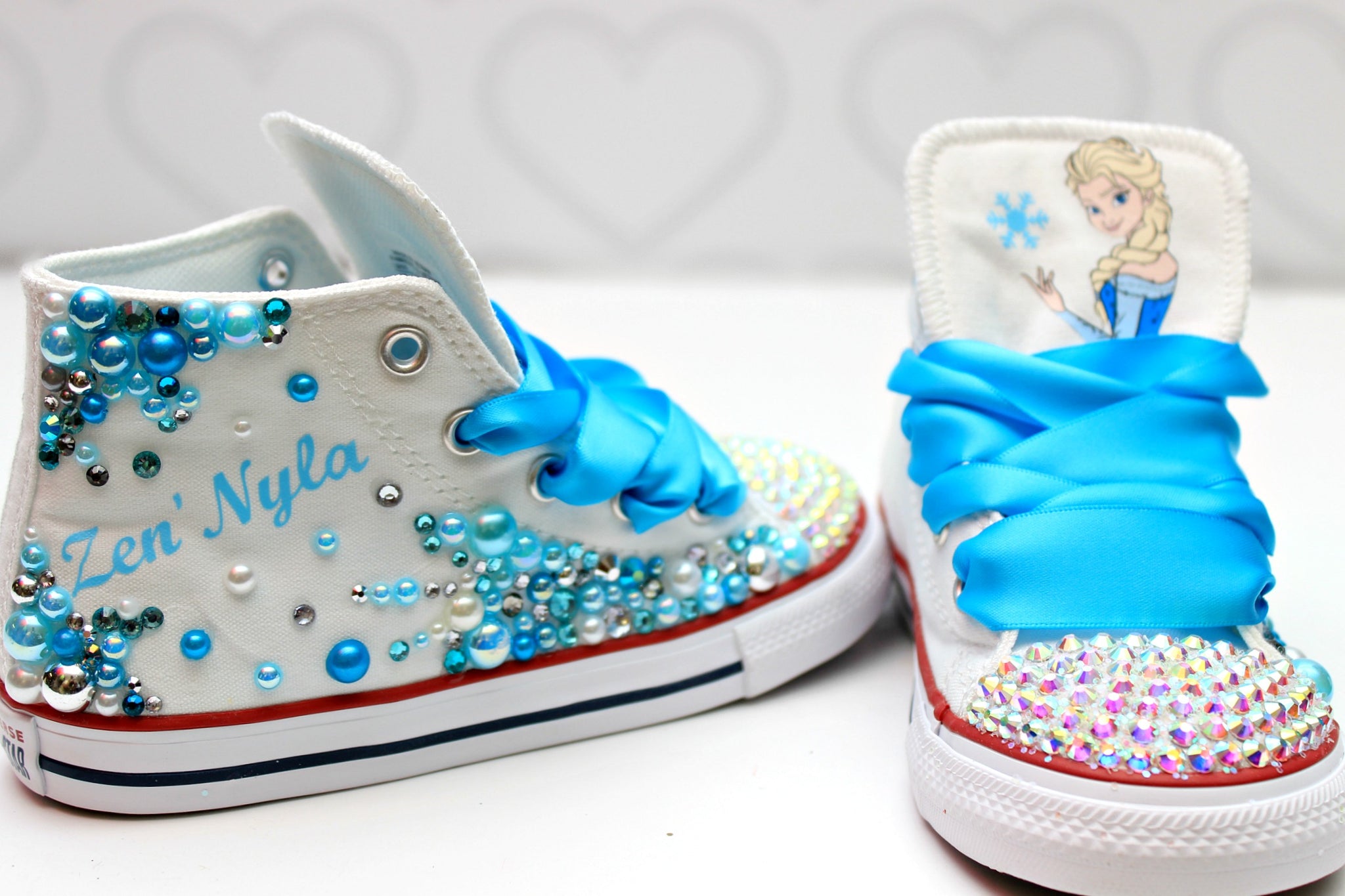 Frozen shoes- Frozen bling Converse-Girls Frozen Shoes-Elsa Shoes ...
