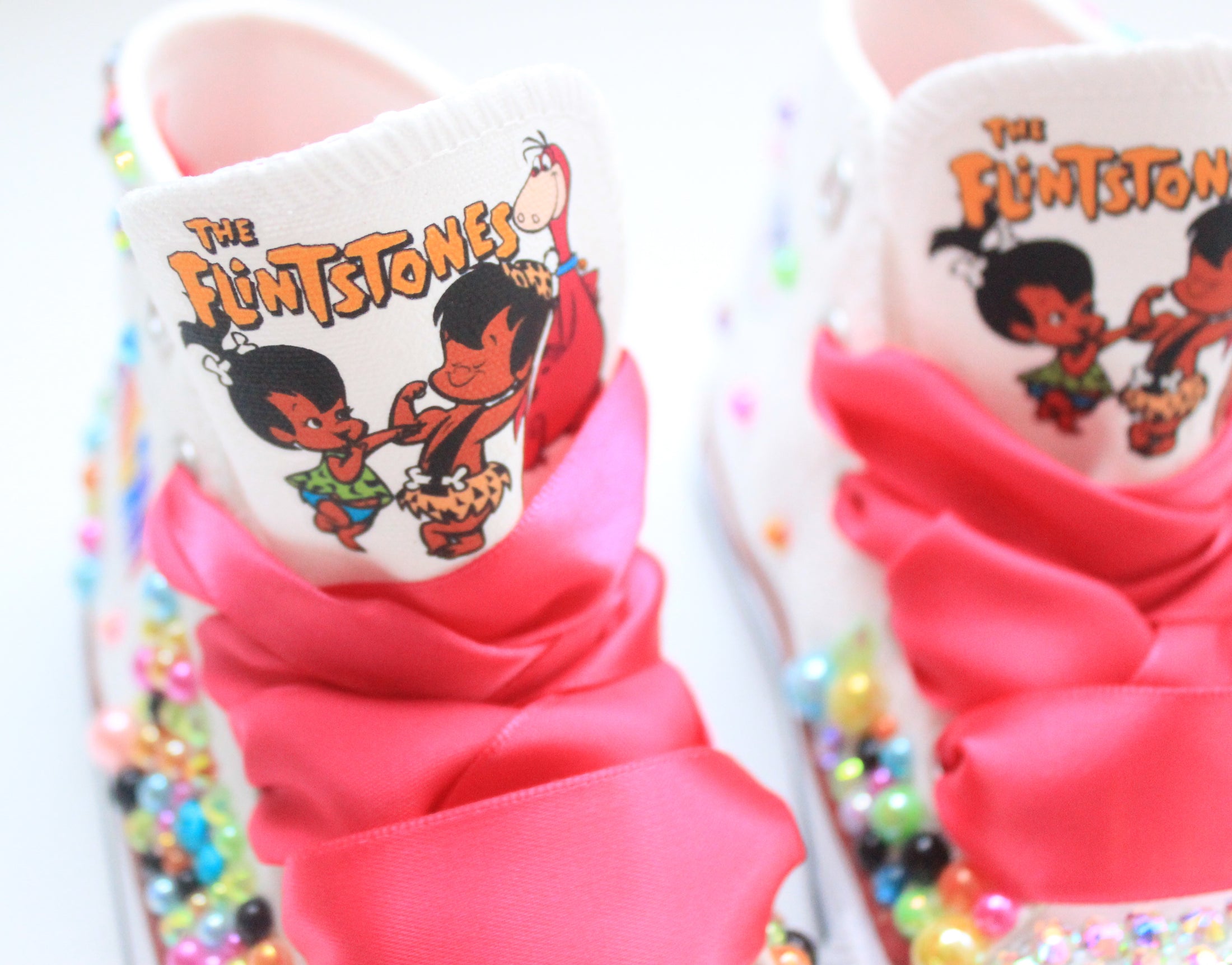Flintstone shoes- Flintstone bling Converse-Girls Flintstone Shoes-Fli ...