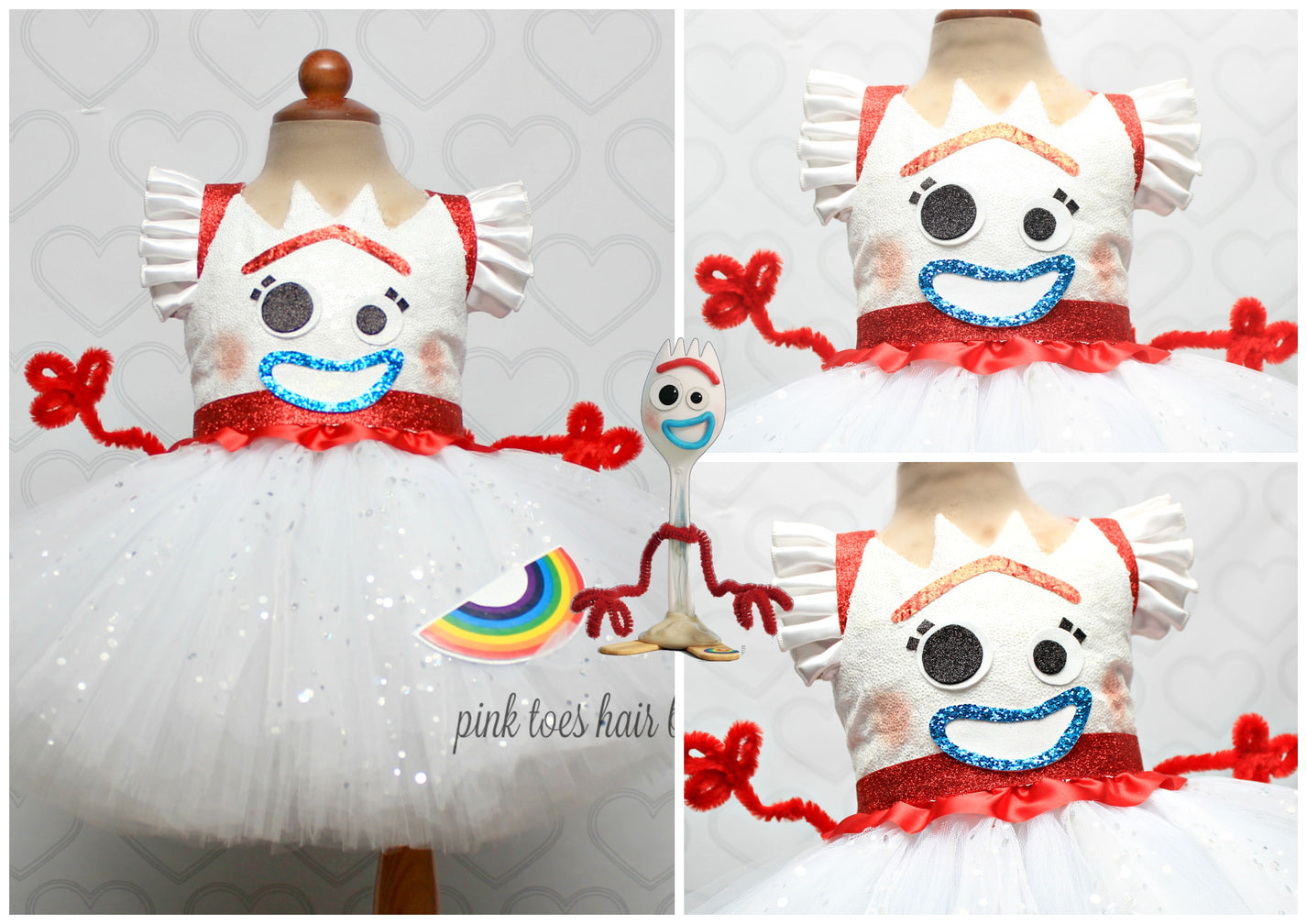 Forky Dress- Forky costume- Forky tutu dress-toy story costume-toy sto ...