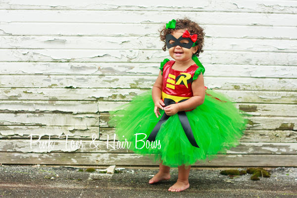 Robin costume- Robin tutu costume- Robin costume dress- Robin dress-Ro ...