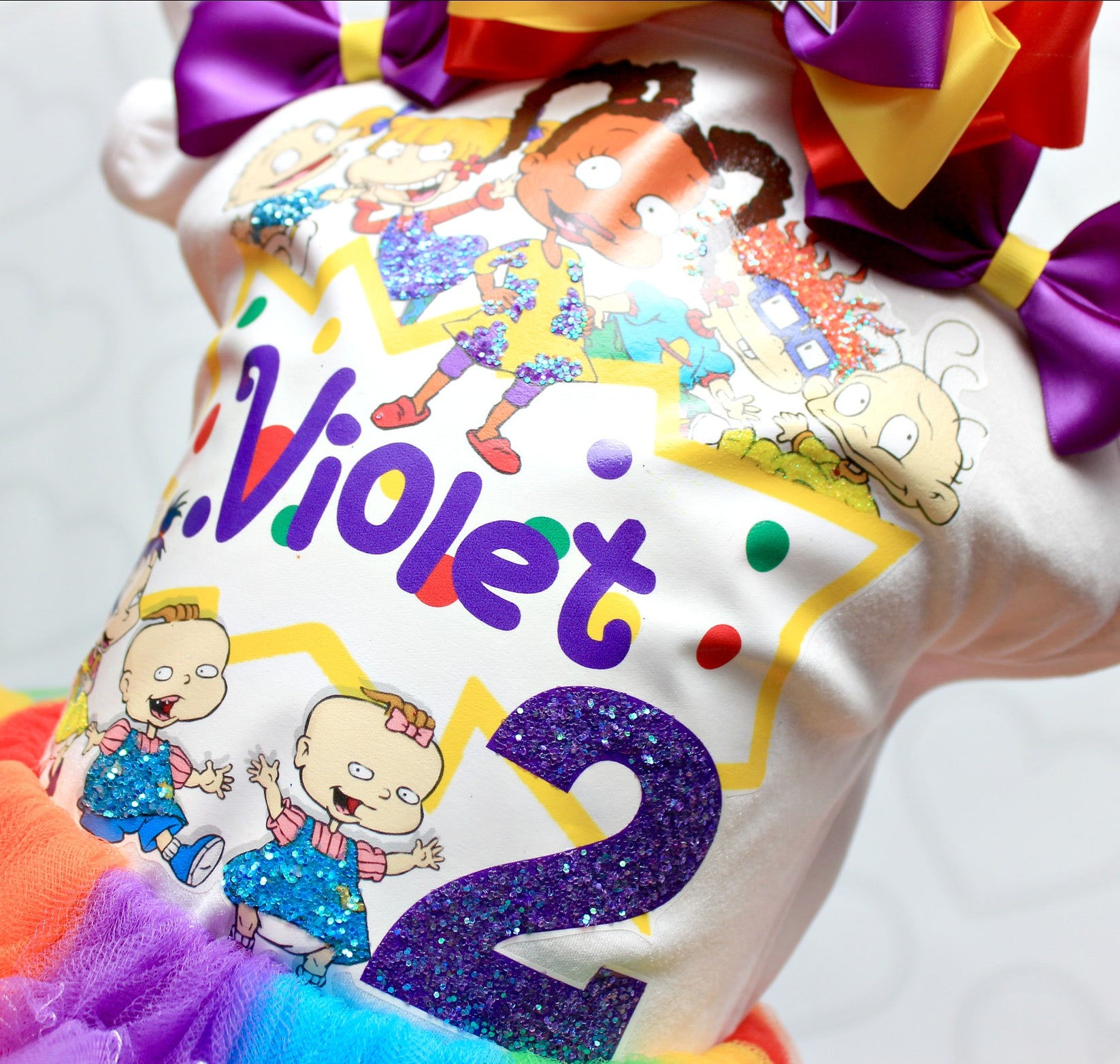 Rugrats tutu set- Rugrats outfit-Rugrats dress-Rugrats birthday(deluxe ...