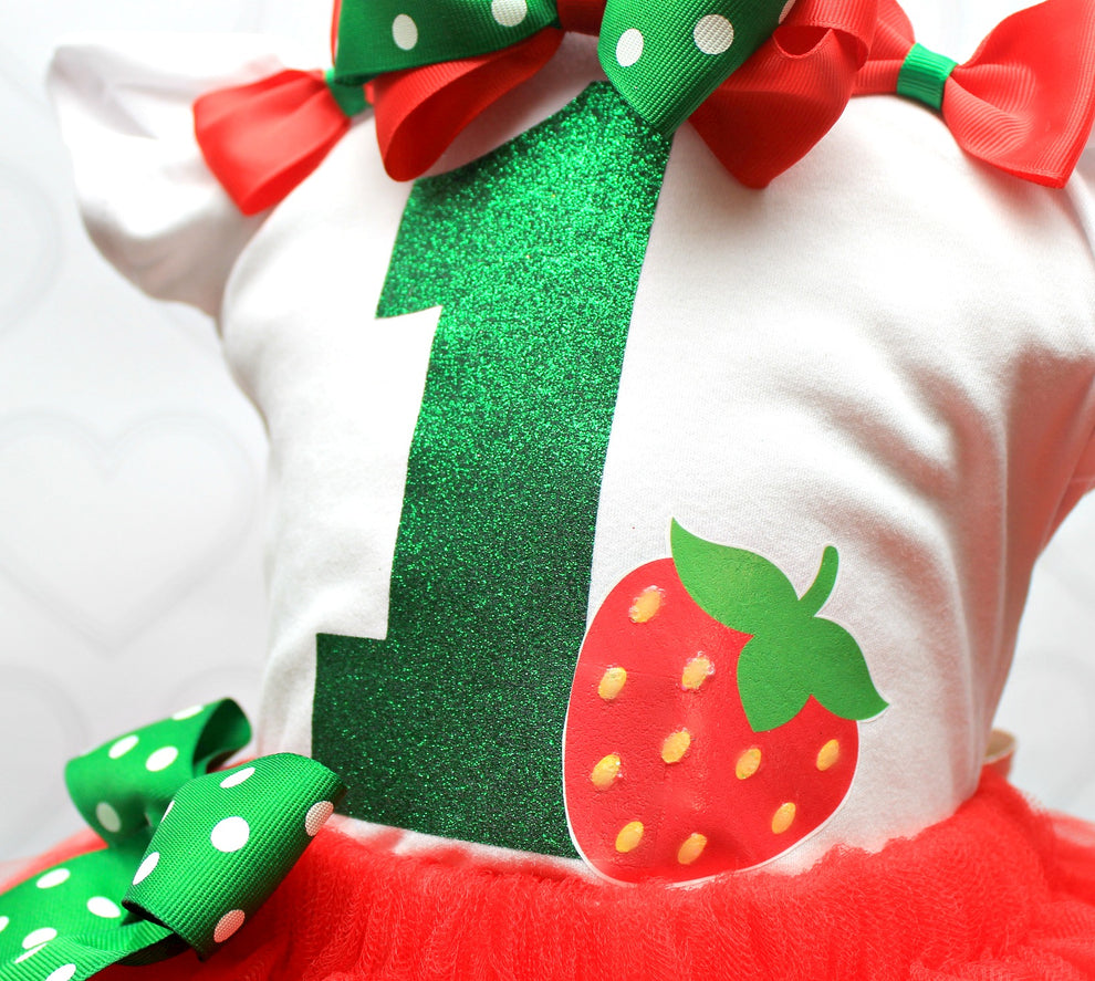 Strawberry tutu set-Strawberry outfit-Strawberry dress – Pink Toes ...